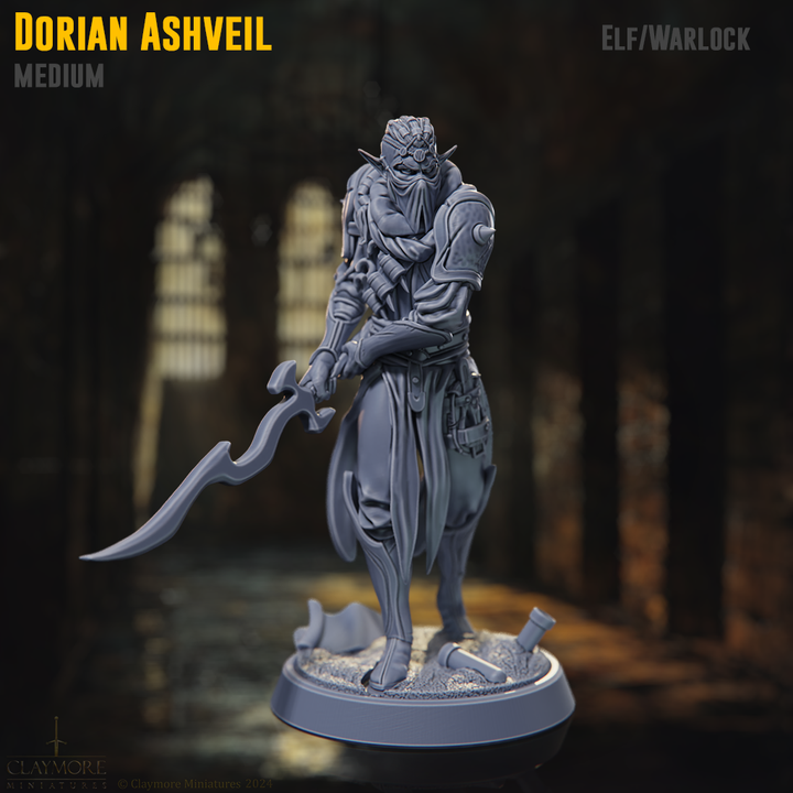 3D Printable Dorian Ashveil by Claymore Miniatures