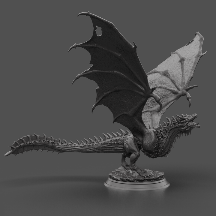 3D Printable Balerion, the Black Terror of Game of Thrones by Hernan Godoy