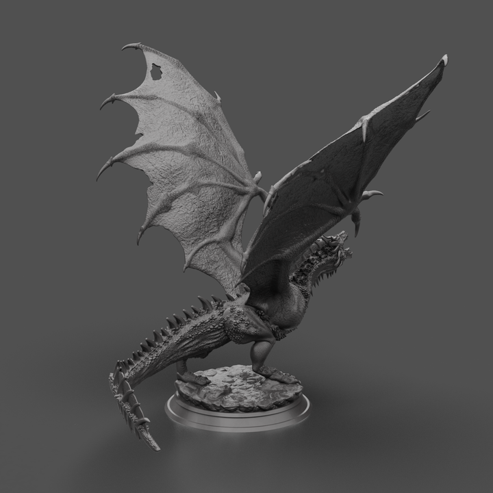 3D Printable Balerion, the Black Terror of Game of Thrones by Hernan Godoy