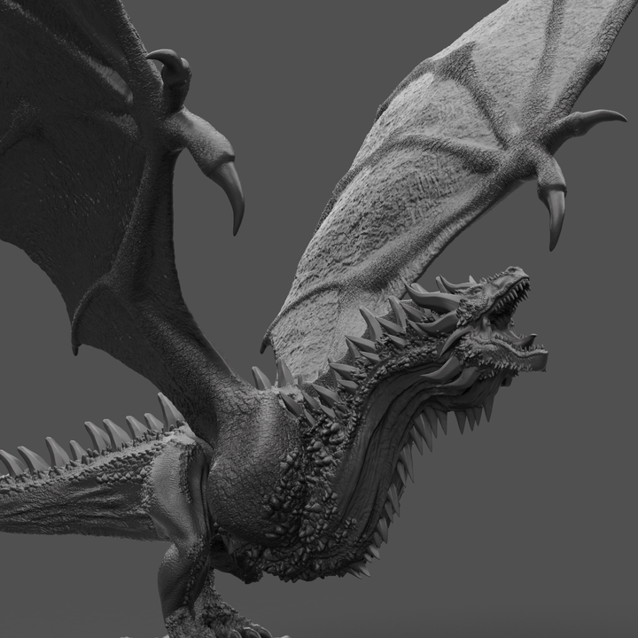 3D Printable Balerion, the Black Terror of Game of Thrones by Hernan Godoy
