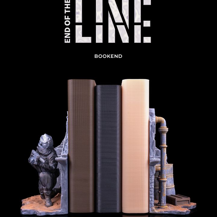3D Printable End of the line Bookend by Stlflix