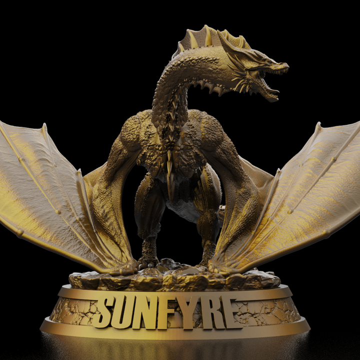 3D Printable Sunfyre the golden- House of the dragons by Hernan Godoy