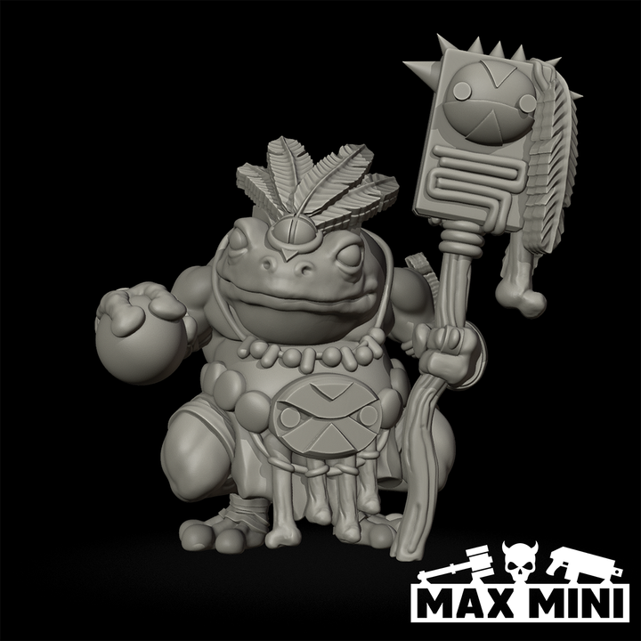 3D Printable Frog Shaman by Max Mini