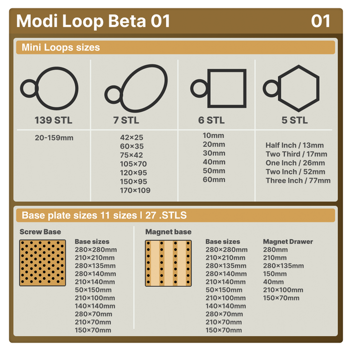 3D Printable Modi Loop Open Source Mini Holder System by Mod Innovations