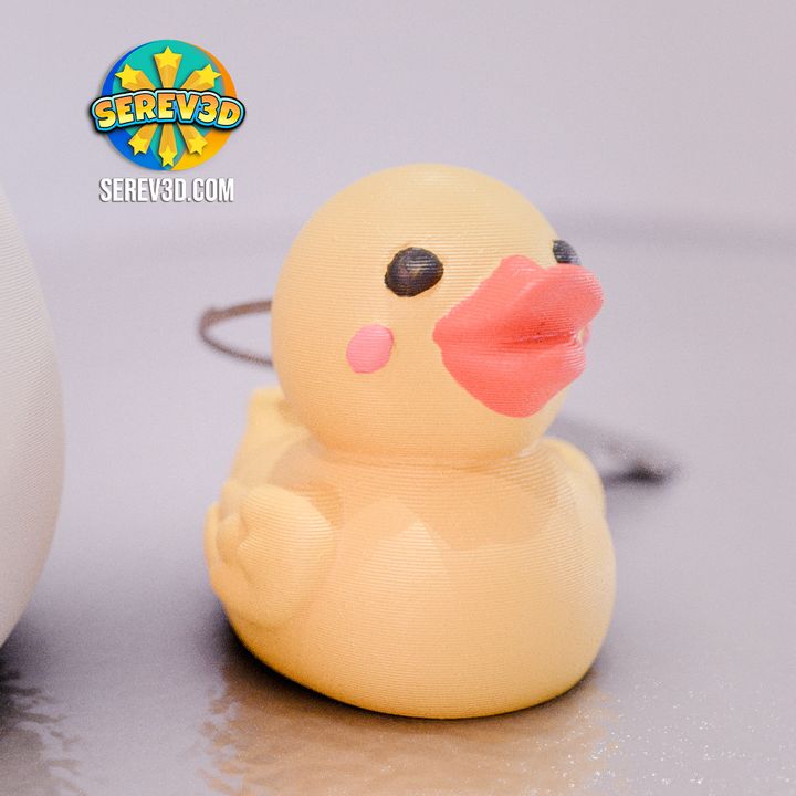 3D Printable Rubber Duck Keychain in Breakable Mystery Egg - Cute Flexi ...