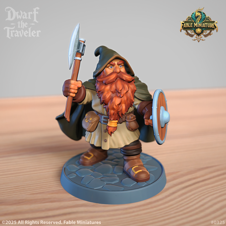 3D Printable Forest Dwarf - DnD Hero by Fable Miniatures
