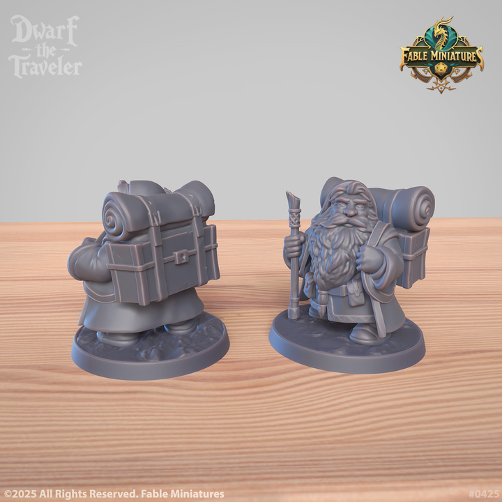3D Printable Dwarf the traveler - DnD Hero by Fable Miniatures