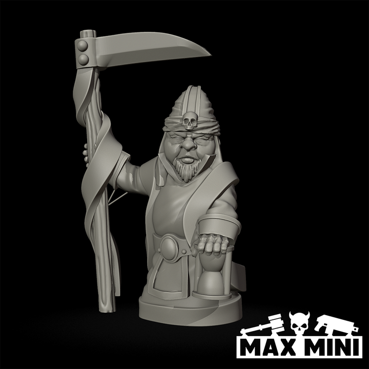 3D Printable Halfling Wizard (Scythe) by Max Mini