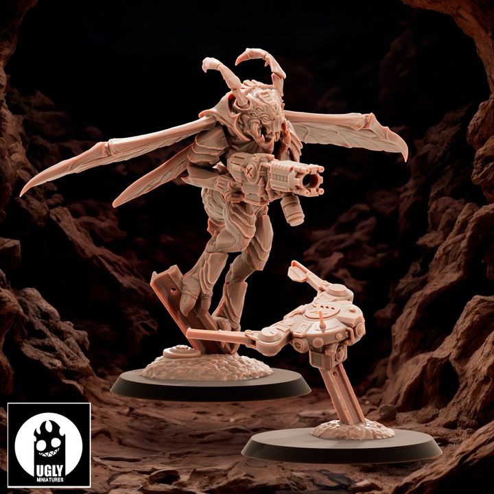 3D Printable Waspid Leader and Drone - UGLY MINI by UGLY mini