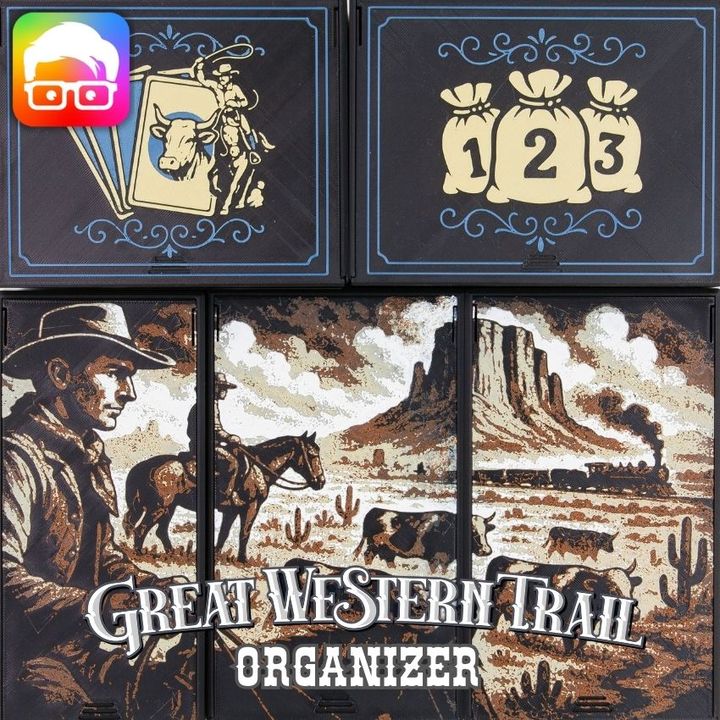 3D Printable GREAT WESTERN TRAIL (2ND ED.) BOARD GAME ORGANIZER BY ...