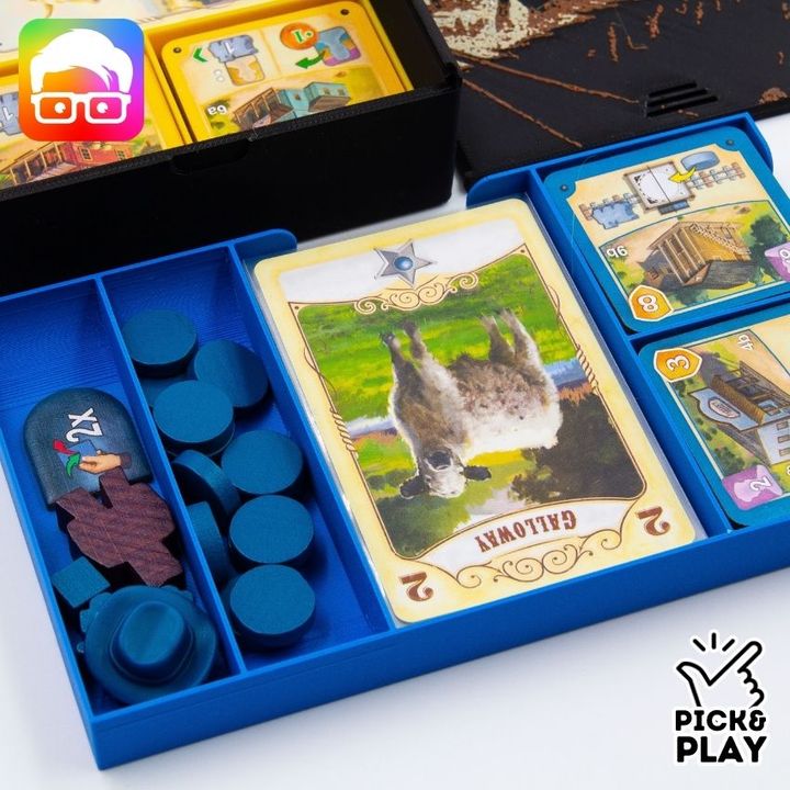 3D Printable GREAT WESTERN TRAIL (2ND ED.) BOARD GAME ORGANIZER BY ...