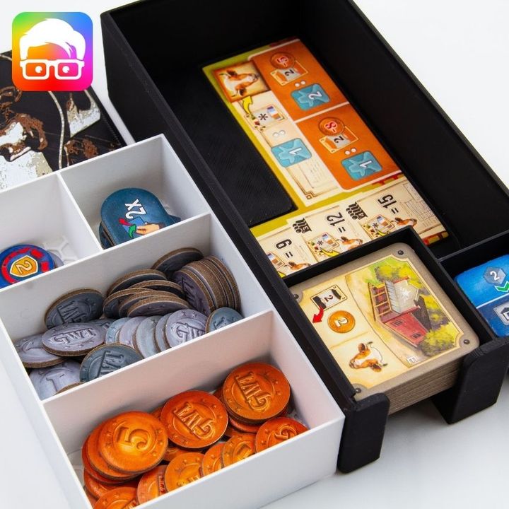 3D Printable GREAT WESTERN TRAIL (2ND ED.) BOARD GAME ORGANIZER BY ...