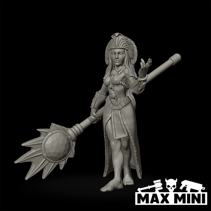 3D Printable Desert Elf Sorceress 1 by Max Mini