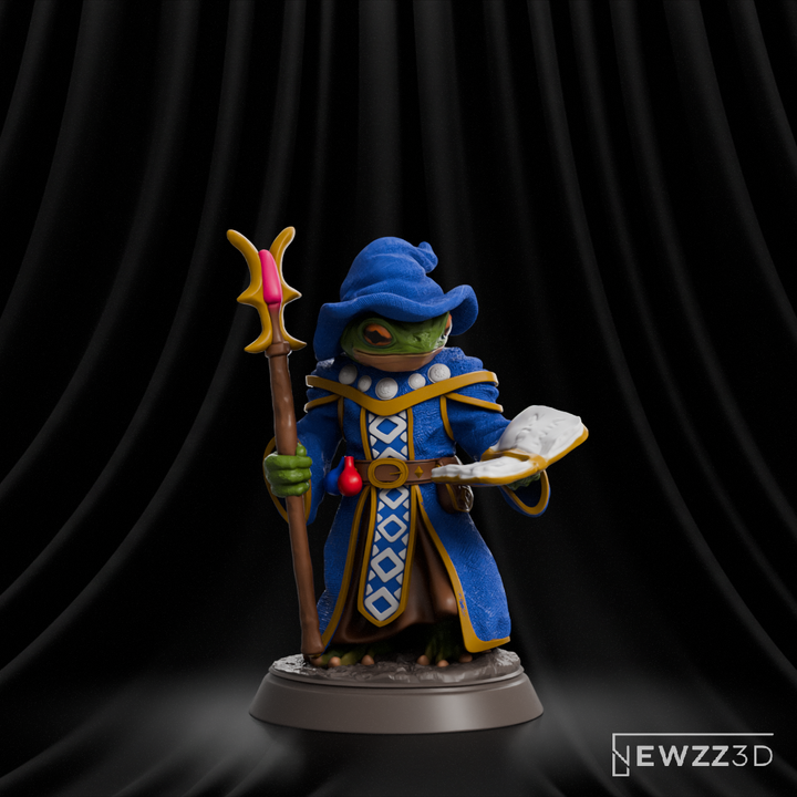 3D Printable Frog Wizard RPG by Newzz3D