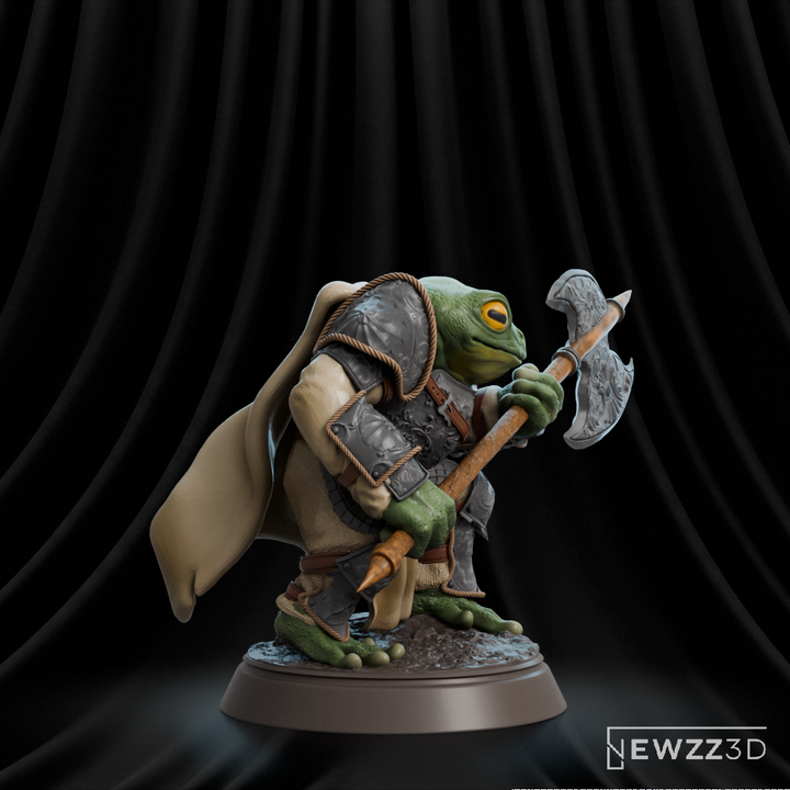 3D Printable Frog Warrior RPG by Newzz3D