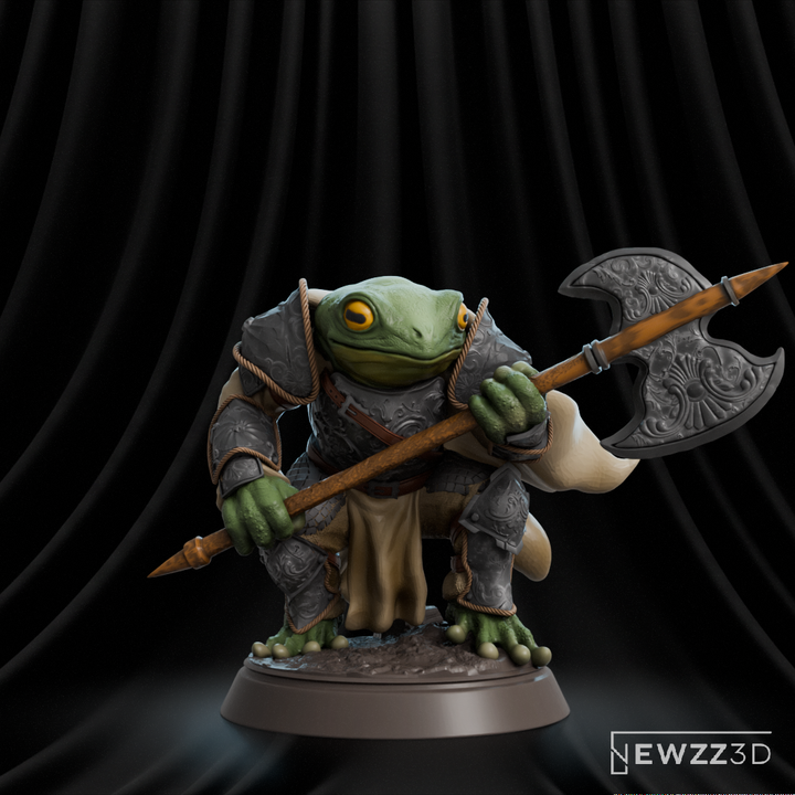 3D Printable Frog Warrior RPG by Newzz3D