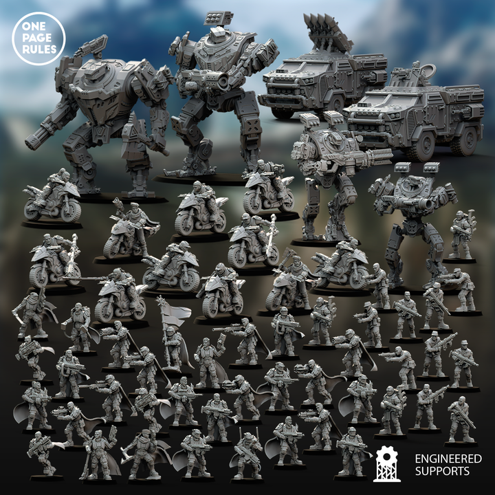 3D Printable Human Defense Force (HDF) - Army Bundle #3 by One Page Rules
