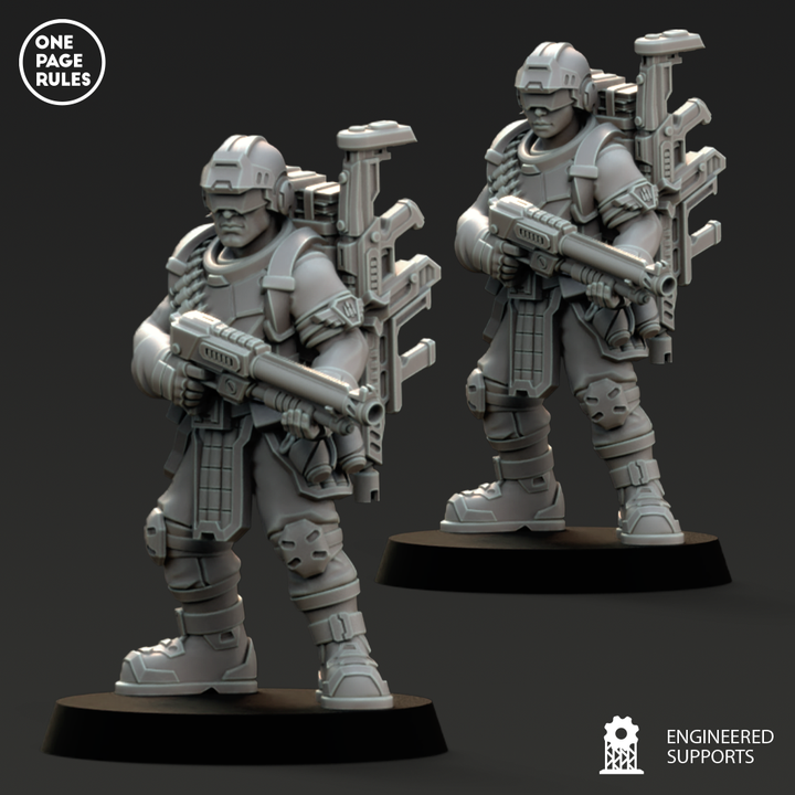 3D Printable Human Defense Force (HDF) - Army Bundle #3 by One Page Rules