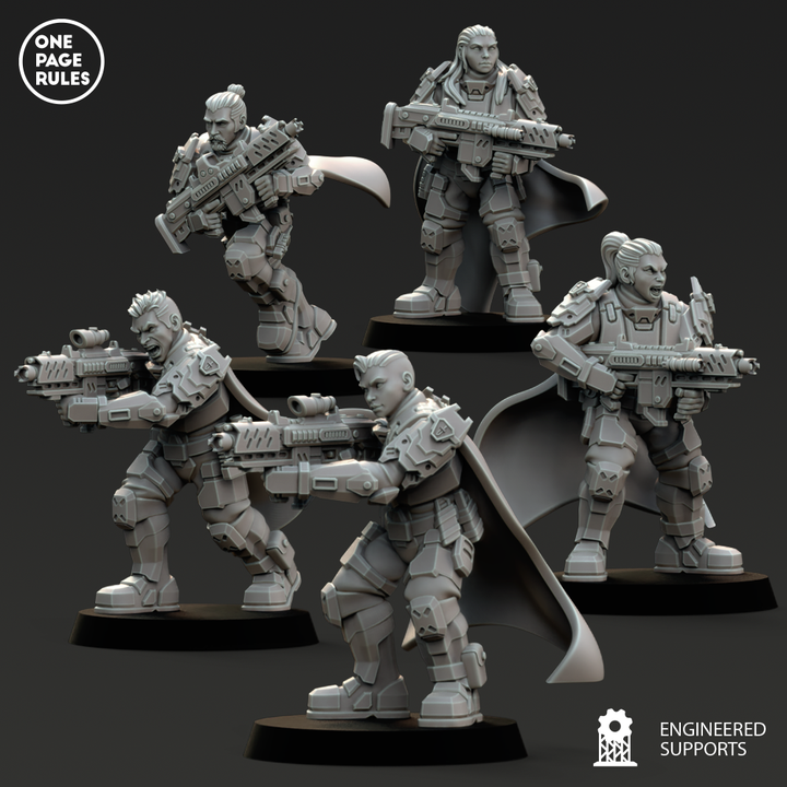 3D Printable Human Defense Force (HDF) - Army Bundle #3 by One Page Rules