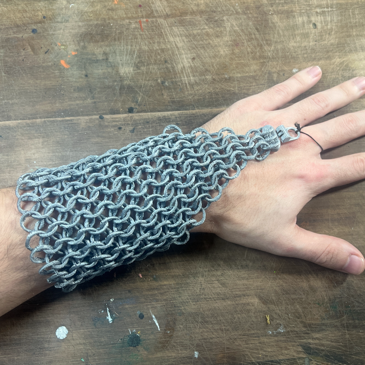 3D Printable Elegant 3D-Printed Chainmail Slave Bracelet Design by Propsmaker