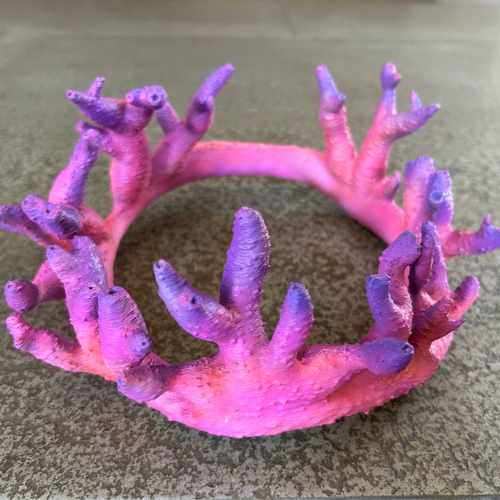3D Printable 3D Printed Coral Crown with Intricate Sea-Inspired Design ...