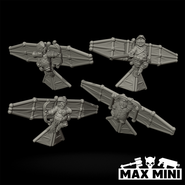 3D Printable Halfling Hawkling Gliders by Max Mini