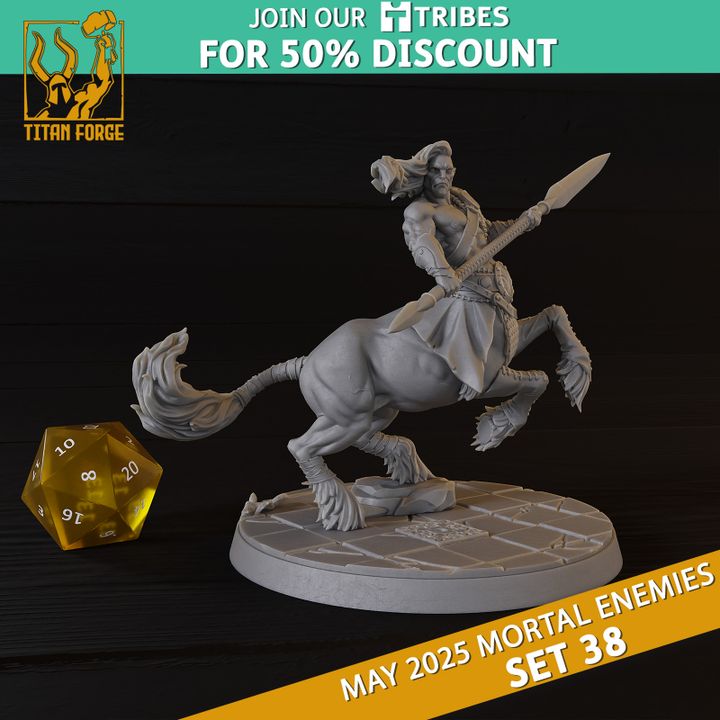 3D Printable Centaur - Monsters DnD 5e - Mortal Enemies Set 38 by Titan ...