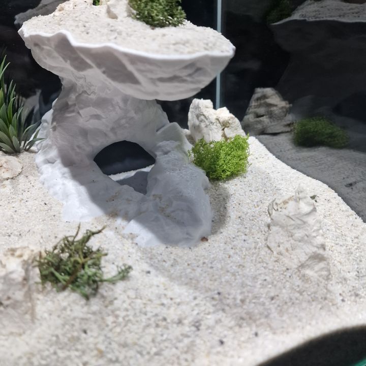 3D Printable Aquarium & Terrarium Tower Cliff Cave | Vertical Cliff ...