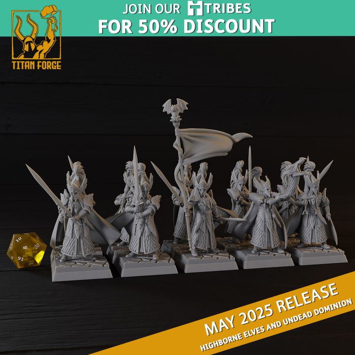 3D Printable Highborne Swordmasters - Highborne Elves and Undead ...