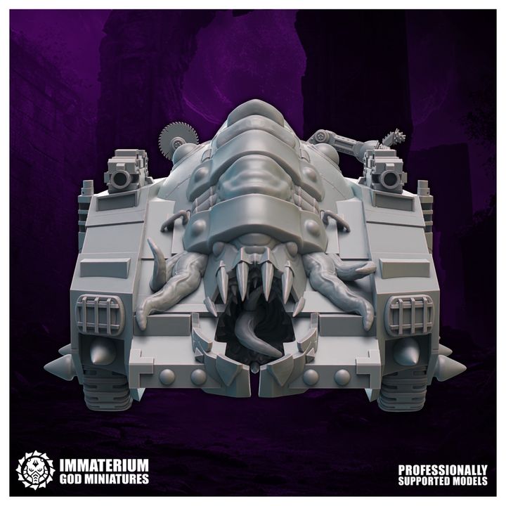 3D Printable Demonic excavator (tank) by Immaterium God Miniatures