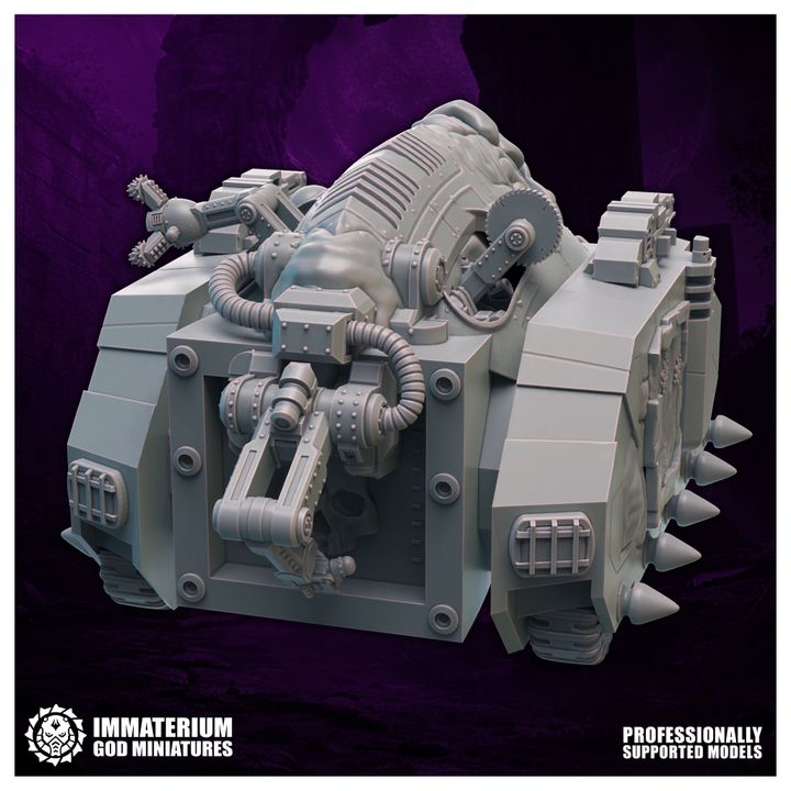 3D Printable Demonic excavator (tank) by Immaterium God Miniatures