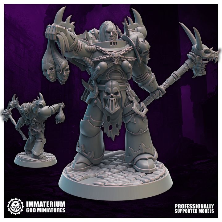 3D Printable Darkleb, the chosen of Kalal by Immaterium God Miniatures