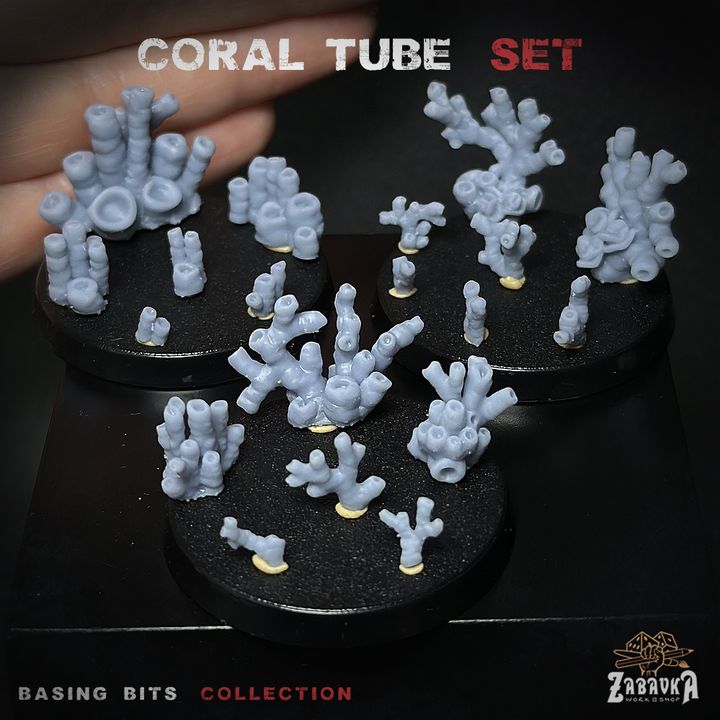 3D Printable Coral Tube - Basing Bits by Zabavka Workshop