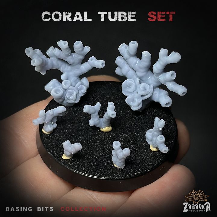 3D Printable Coral Tube - Basing Bits by Zabavka Workshop