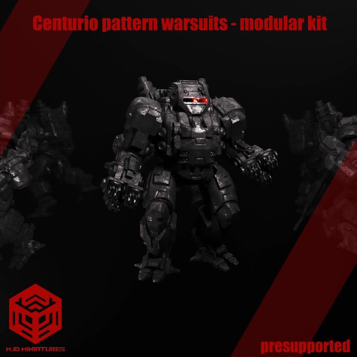 3D Printable Centurio Pattern Warsuits - Presupported Modular kit - Sci ...