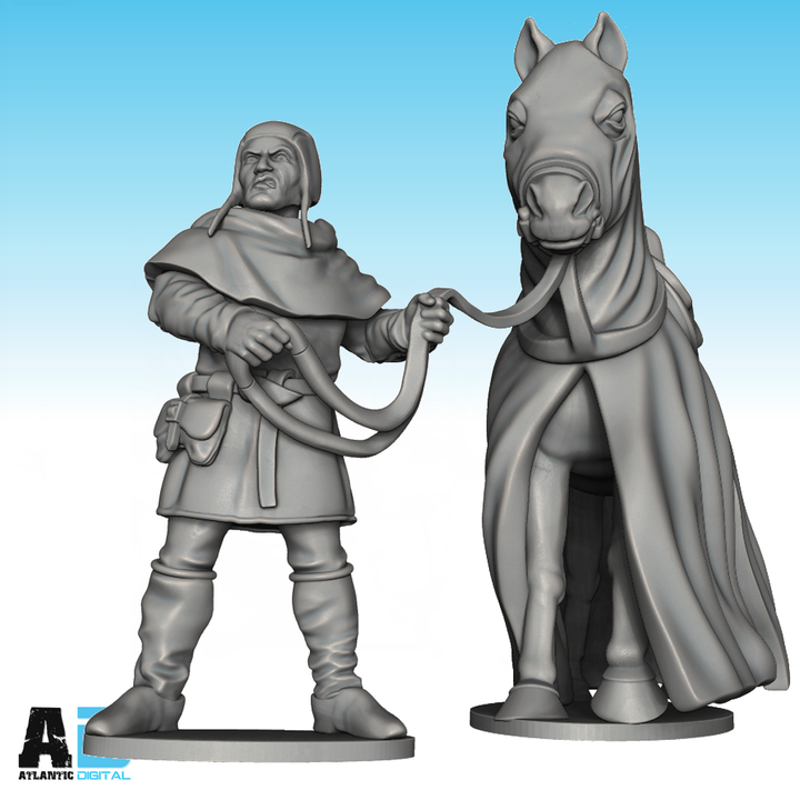 3D Printable Medieval Squires/Valets by Wargames Atlantic