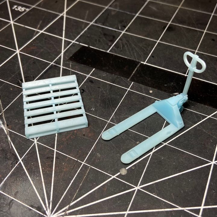 3D Printable Pallet Jack by JSK Miniatures