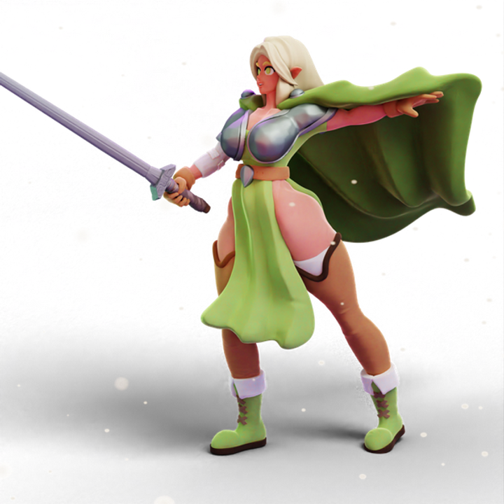 3D Printable Colleen (elf) - 32/75mm Sup/Unsup by Goomer Minis | 3D ...