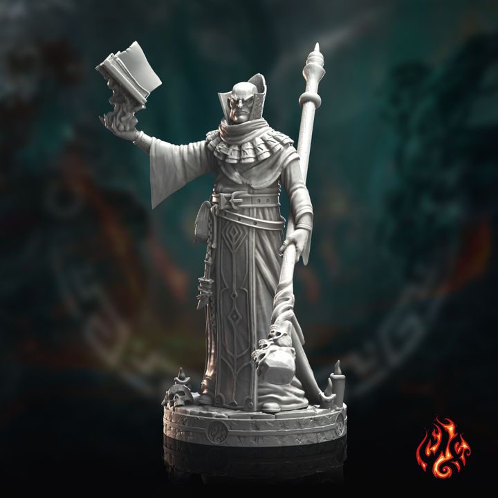 3D Printable Red Wizard by Crippled God Foundry