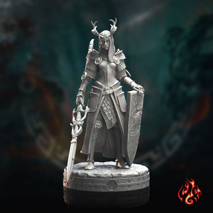 3D Printable Elf Knight by Crippled God Foundry