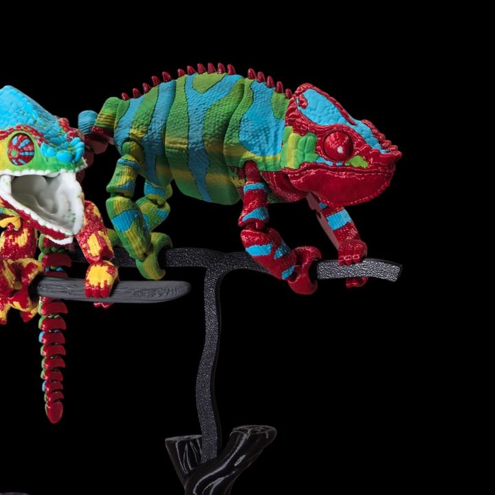 3D Printable Panther Chameleon/With Stand by RAKI-BOX