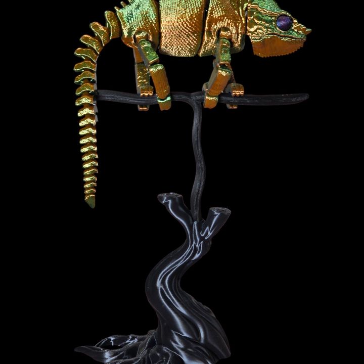 3D Printable Panther Chameleon/With Stand by RAKI-BOX