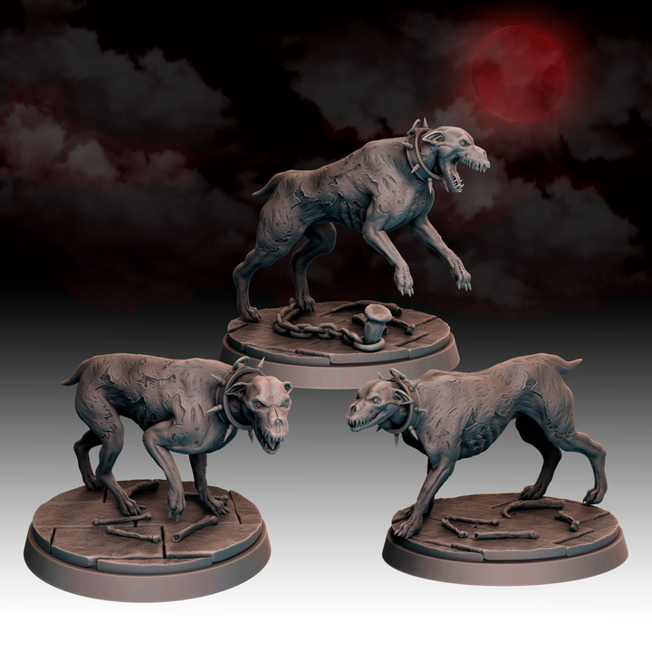 3D Printable Death Hounds - Attacking, Walking and Standing Pose by ...