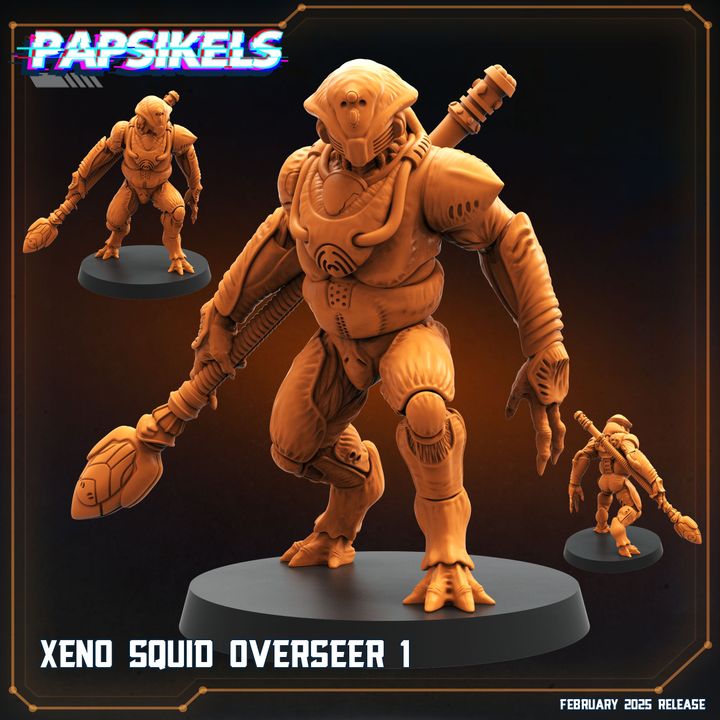 3D Printable XENO SQUID OVERSEERS by PAPSIKELS MINIATURES