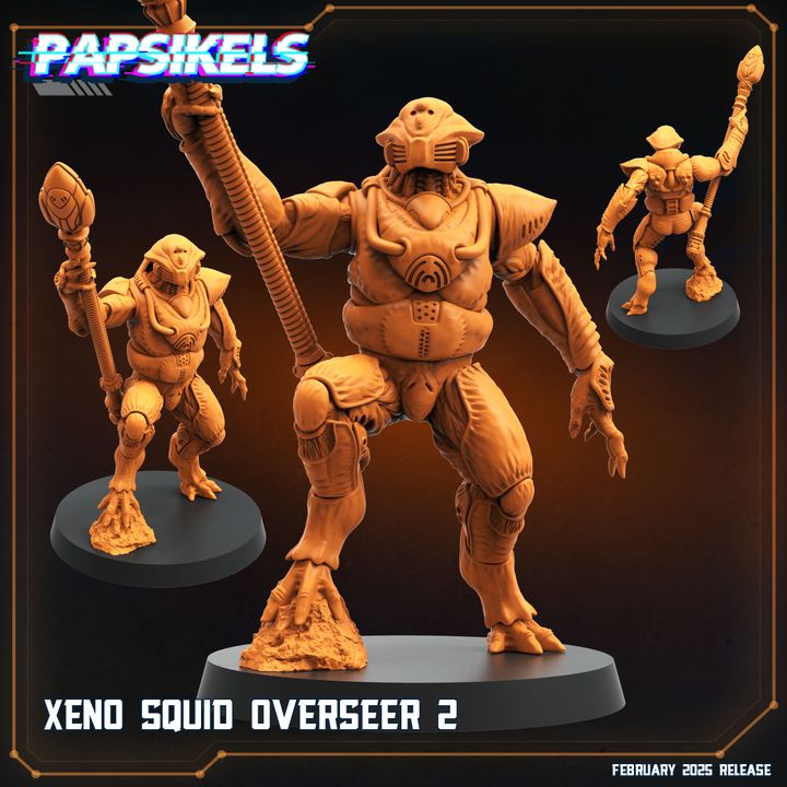 3D Printable XENO SQUID OVERSEERS by PAPSIKELS MINIATURES