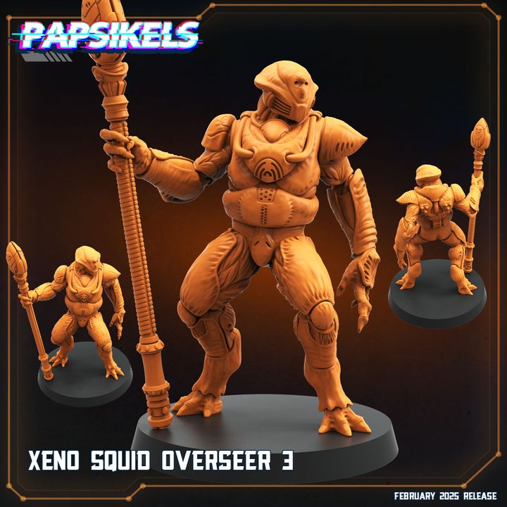 3D Printable XENO SQUID OVERSEERS by PAPSIKELS MINIATURES