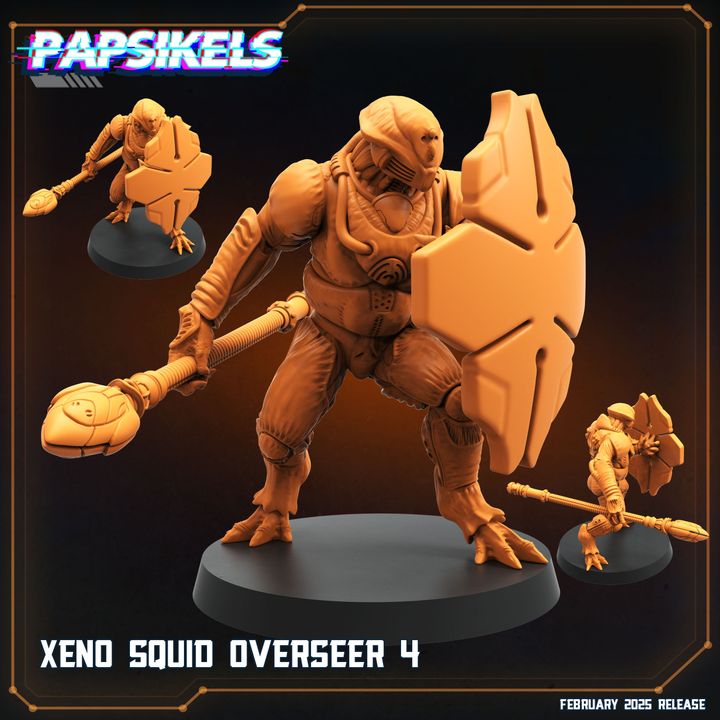 3D Printable XENO SQUID OVERSEERS by PAPSIKELS MINIATURES
