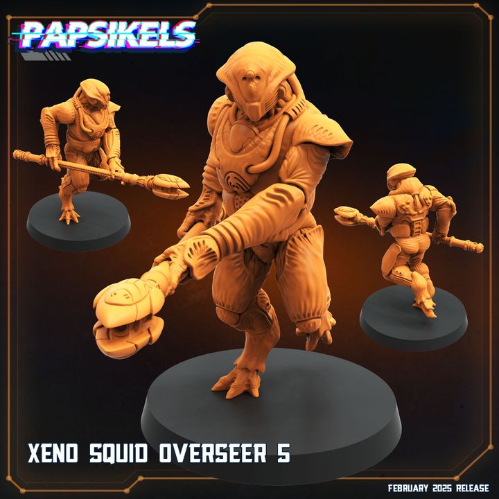 3D Printable XENO SQUID OVERSEERS by PAPSIKELS MINIATURES