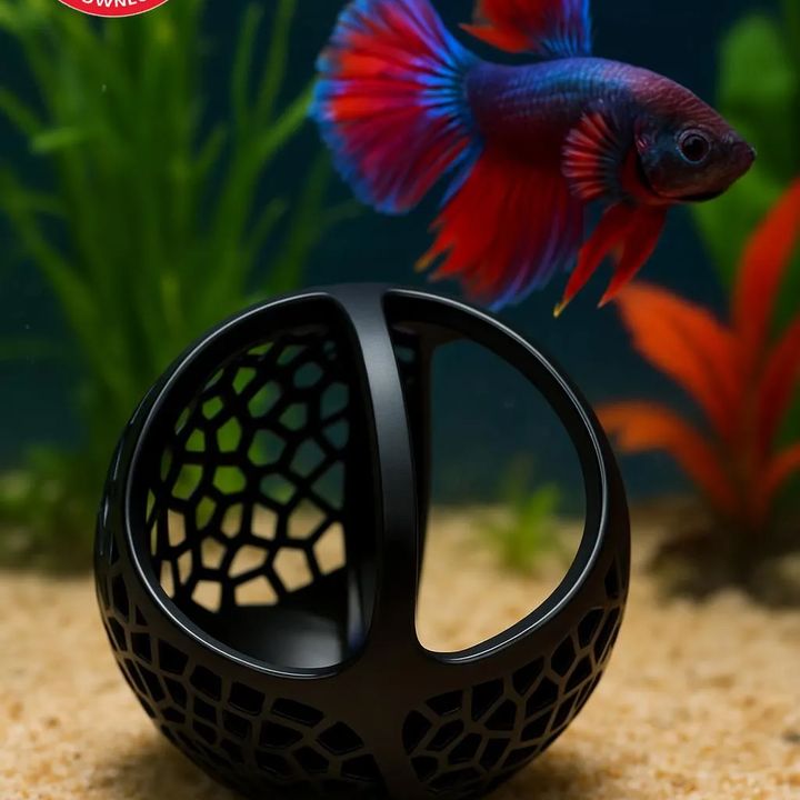 3D Printable Betta Cave Hammock | Floating, Mounted & Free Placement ...