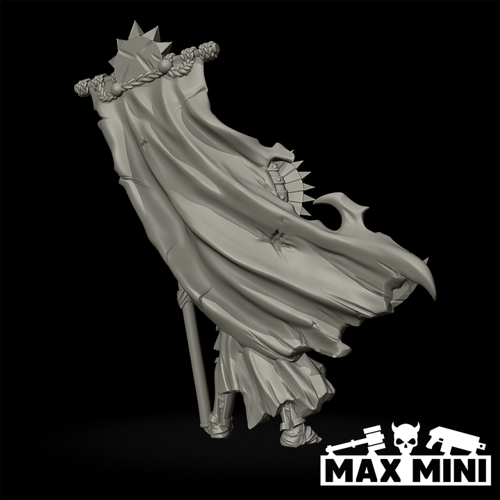3D Printable Skeleton Battle Standard by Max Mini